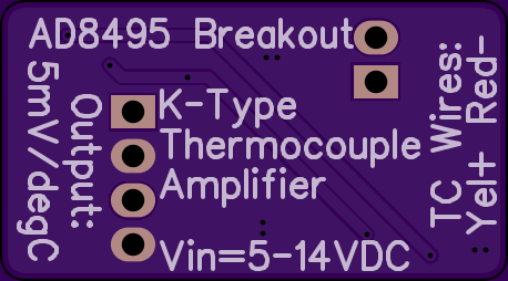 OSH Park ~ AD8495 K-Type Thermocouple Amplifier